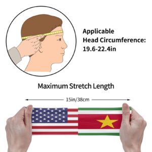 America Suriname Friendship Flag Sports Headbands Unisex Yoga Non-Slip Quick-Drying Workout Hairband