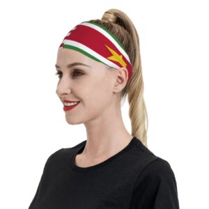 America Suriname Friendship Flag Sports Headbands Unisex Yoga Non-Slip Quick-Drying Workout Hairband