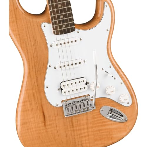 Squier Affinity Series FSR Stratocaster Electric Guitar, Natural, Laurel Fingerboard