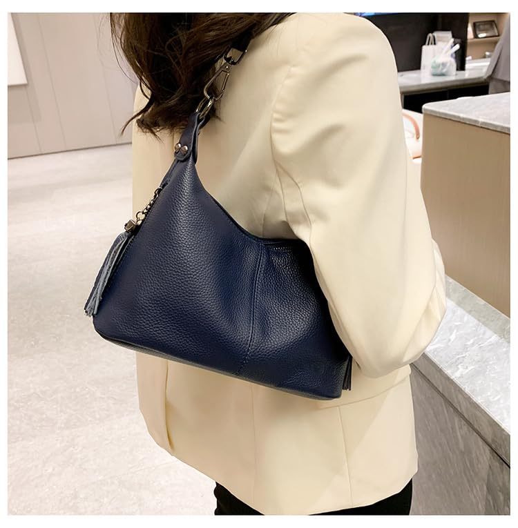 Genuine Leather Crossbody Bags for Women Hobo Purses and Handbags Ladies Shoulder Crossbody Purse