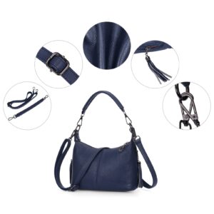 Genuine Leather Crossbody Bags for Women Hobo Purses and Handbags Ladies Shoulder Crossbody Purse