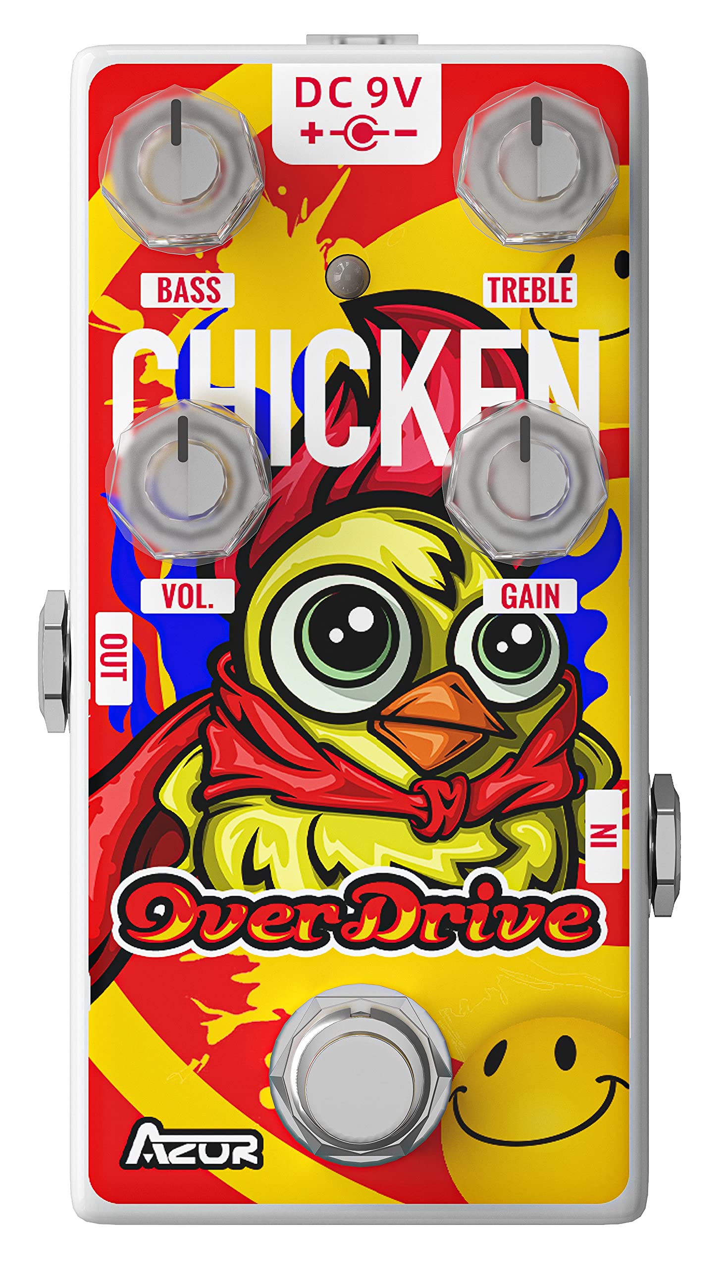 AZOR Overdrive Guitar Effect Pedal Chicken Overdrive Wide Range Pedal for Electric Guitar True Bypass AP505