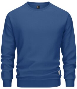 tacvasen mens shirts crew neck sweatshirt for mens fashion pullover cotton long sleeve soft lightweight casual waffle knit crewneck sweatshirts blue grey 2xl