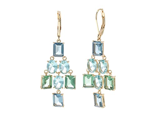 LAUREN Ralph Lauren Stone Chandelier Earrings Gold/Blue/Green One Size