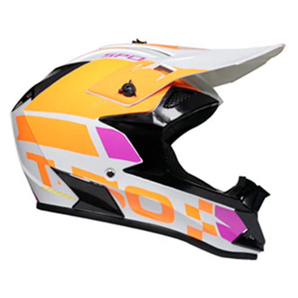 Motocross Dirt Bike Helmet, Off-Road Mountain Bike Helmet, Outdoors Sport Racing ATV MTB Helmet, Adult Full Face Motorcycle Helmet with Gloves Goggles Mask, DOT Approved -G-Small