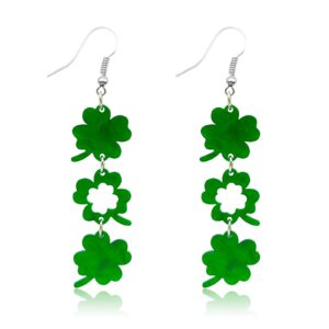 st patricks day earrings st. patrick's day earrings for women shamrock dangle earrings st. patrick's day accessories jewelry