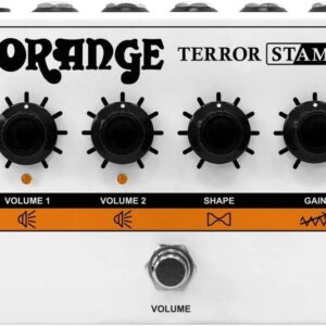 Orange Amps Terror Stamp 20W Hybrid Valve Solid State Guitar Amp Bundle w/Pig Hog Woven Instrument Cable, 2 x Pedal Patch Cables, Power Supply and Liquid Audio Polishing Cloth (6 Items)