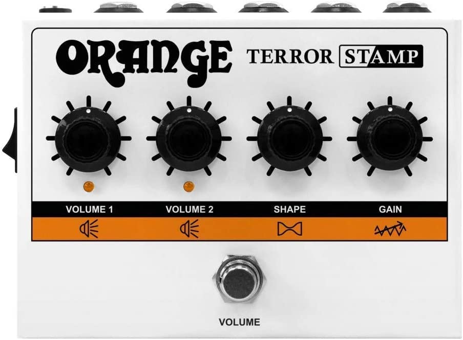 Orange Amps Terror Stamp 20W Hybrid Valve Solid State Guitar Amp Bundle w/Pig Hog Woven Instrument Cable, 2 x Pedal Patch Cables, Power Supply and Liquid Audio Polishing Cloth (6 Items)