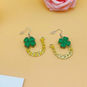 St Patricks Day Earrings St. Patrick's Day Earrings for Women Shamrock Dangle Earrings St. Patrick's Day Accessories Jewelry