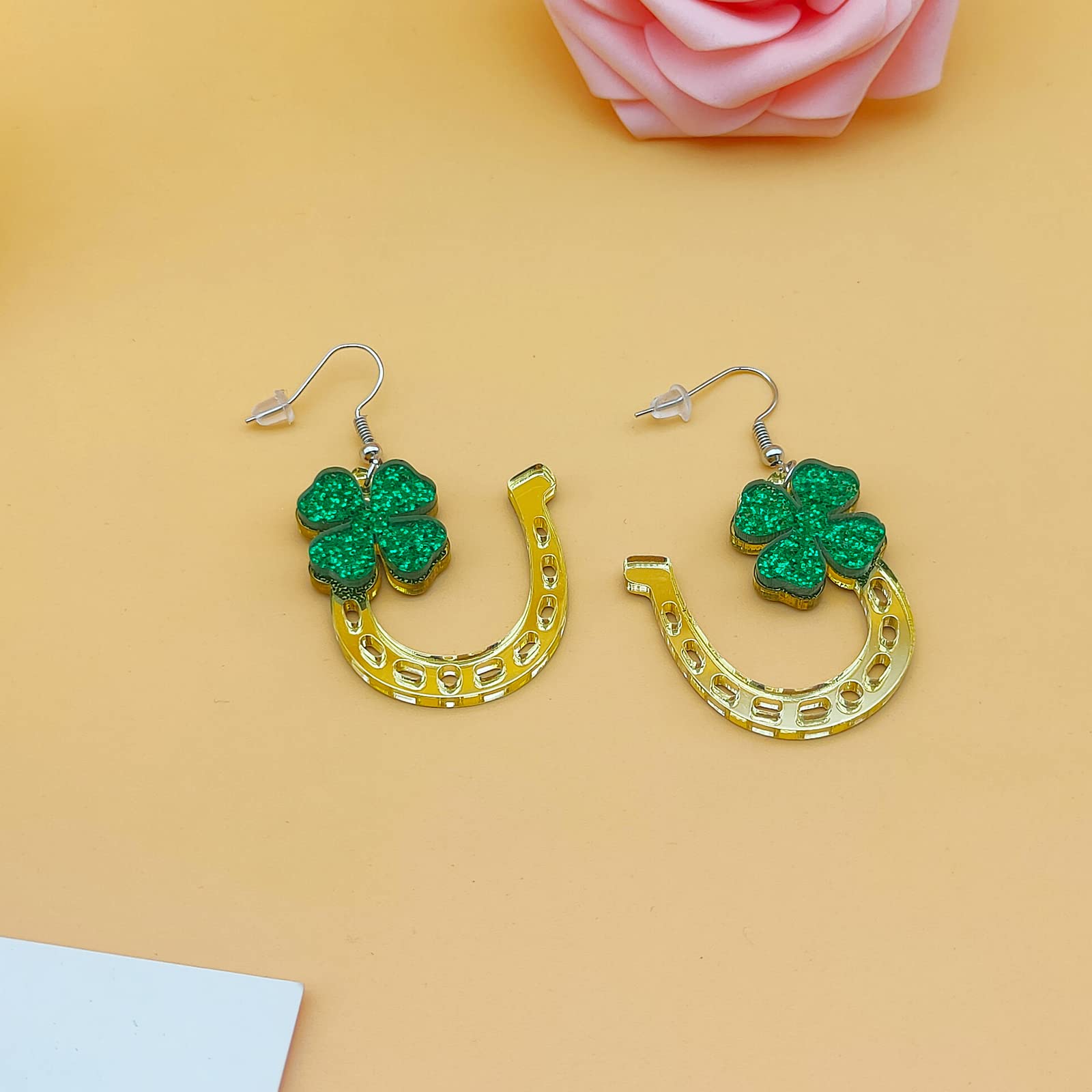 St Patricks Day Earrings St. Patrick's Day Earrings for Women Shamrock Dangle Earrings St. Patrick's Day Accessories Jewelry