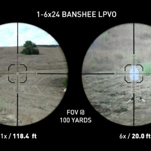 Monstrum Banshee 1-6x24 LPVO Rifle Scope with Offset Scope Mount | Black | MX1 Reticle