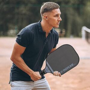 YC DGYCASI 16mm Pickleball Paddles Professional, 2024 USAPA Approved T700 Carbon Fiber Surface Pickle Paddle(CFS), Polypropylene Lightweight Honeycomb Core, Cushion Comfort Grip, with Cover Case Black