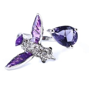 women hummingbird ring adjustable finger rings superior quality and creative