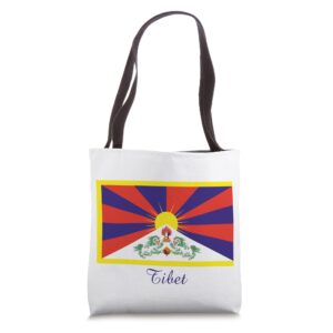 tibet tibetan flag souvenir tote bag