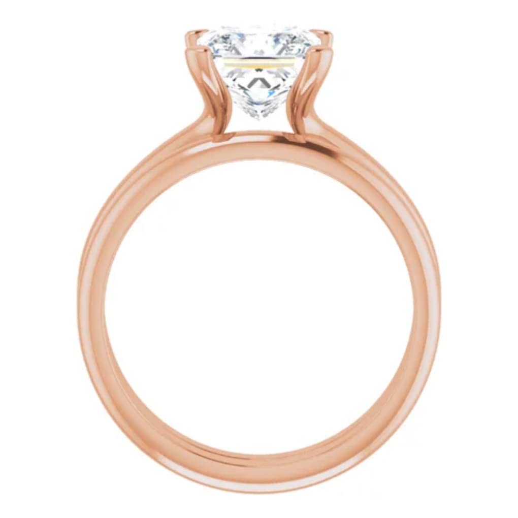 2 CT Princess Cut Engagement Ring Set for Women Moissanite Rings Solitaire Promise 925 Silver 10K/14K/18K Solid Rose Gold Bridal Ring Set (4.5)