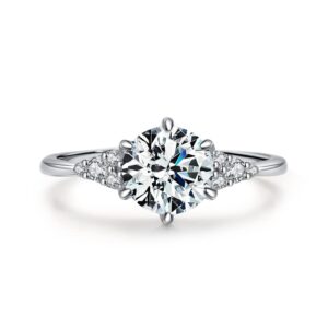 cpallie 925 sterling silver ring: half eternity stackable engagement ring diamond solitaire leaves cubic zirconia eternity wedding band 925 sterling silver for women-1375-7