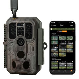 meidase cellular trail camera s950, game camera with 4g lte, clear 100ft no glow night vision, sends picture to cell phone app