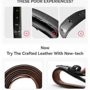 CHAOREN Mens Belts Leather - Black Belt Men 1 1/8" Mens Dress Belt - Perfect Companion to Mens Shoes