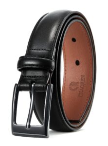 chaoren mens belts leather - black belt men 1 1/8" mens dress belt - perfect companion to mens shoes