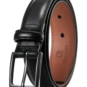 CHAOREN Mens Belts Leather - Black Belt Men 1 1/8" Mens Dress Belt - Perfect Companion to Mens Shoes