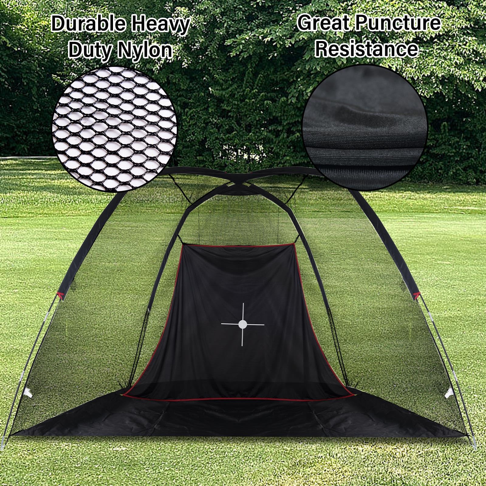 PGL Golf Net,10x6.5ft Golf Training Netting for Practice,Indoor Outdoor Golf Driving Hitting Target Net, Golf Swing Net for Backyard,Easily Set up Golf Net with Carrying Bag/Target