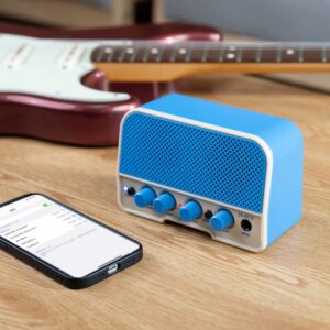 Portable Mini Electric Guitar Amp with Wooden Electric Guitar Stand for Guitar Player