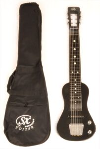 sx lap 3 black lap steel guitar w/free carry bag