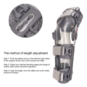 Hinged Knee Brace, Post Op Knee, Universal Knee Immobilizer Protector, Dual Side Limited Angle Disc, Limit Dual Hinge Design for ACL MCL PCL Injuries