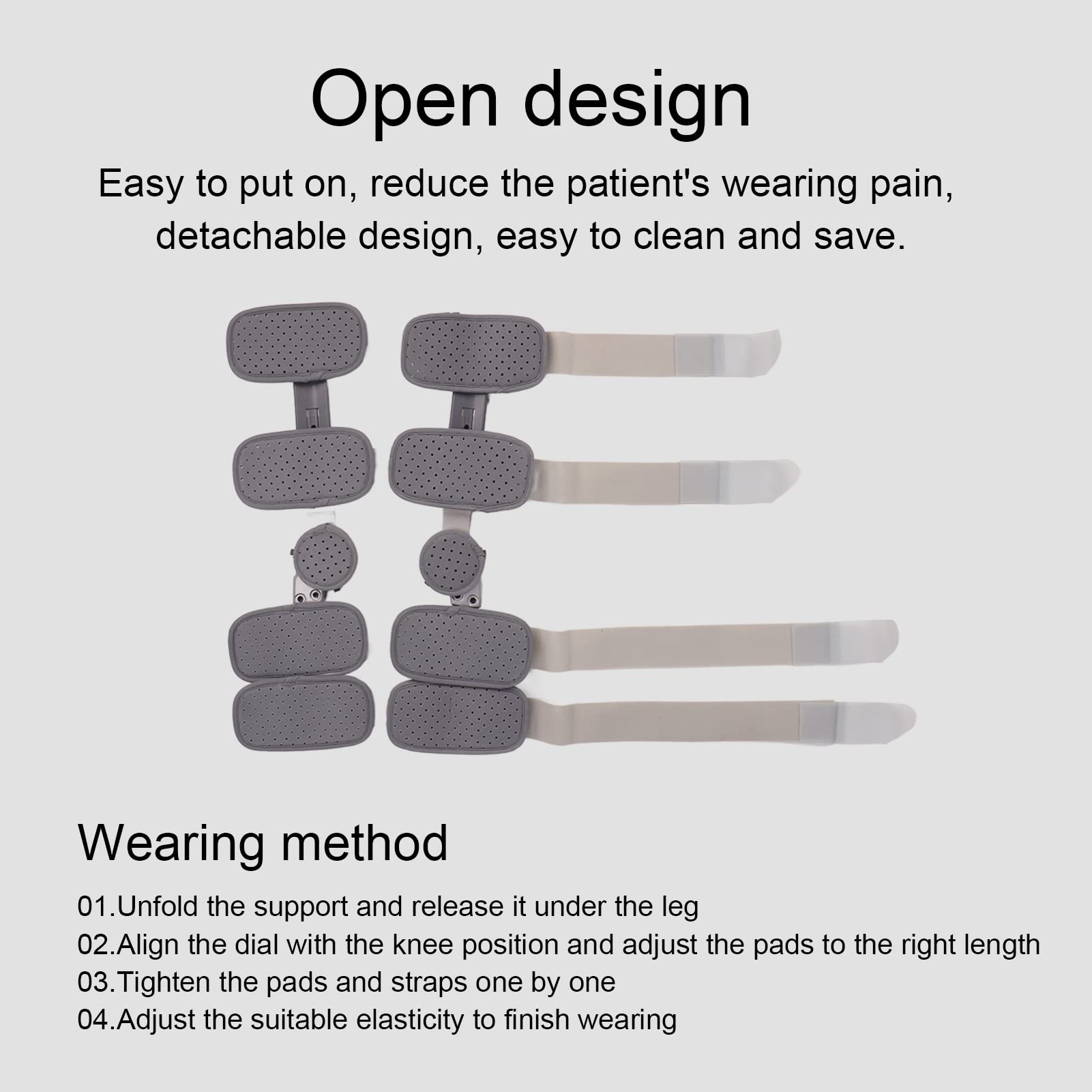 Hinged Knee Brace, Post Op Knee, Universal Knee Immobilizer Protector, Dual Side Limited Angle Disc, Limit Dual Hinge Design for ACL MCL PCL Injuries