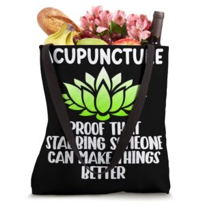 Acupuncture Stabbing Acupuncturist Needles Expert Graphic Tote Bag