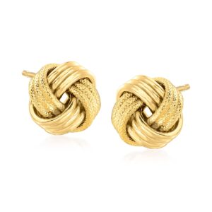 canaria italian 10kt yellow gold love knot earrings