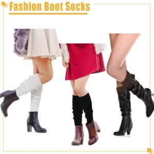 6 Pairs Kawaii Leg Warmers Japanese Style Knitted Loose Socks Leg Warmers for Girls Women Lolita Costume School (Classic Style)