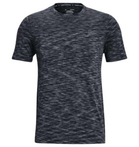 under armour men's ua seamless short sleeve shirt top tee 1359870 (as1, alpha, x_l, regular, regular, black/grey 012)