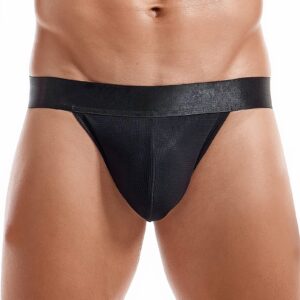 freenfond men's jock strap, wide band male underwear jockstrap athletic supporter for gym vasectomy rugby marathon training (as1, alpha, l, regular, regular, black)