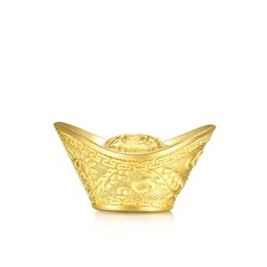 Chow Sang Sang 999.9 24K Solid Gold Price-by-Weight 3.74g Gold Yuanbao Gold Ingot Gold Ornament for Women and Men 93962O