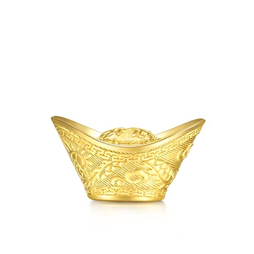 Chow Sang Sang 999.9 24K Solid Gold Price-by-Weight 3.74g Gold Yuanbao Gold Ingot Gold Ornament for Women and Men 93962O