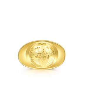 Chow Sang Sang 999.9 24K Solid Gold Price-by-Weight 3.74g Gold Yuanbao Gold Ingot Gold Ornament for Women and Men 93962O