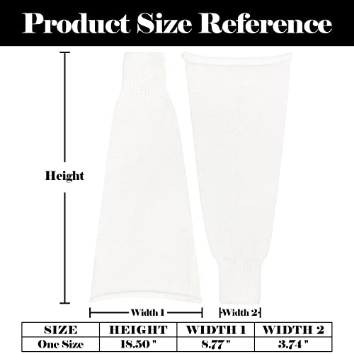 Olreco Leg Warmers Y2K White Leg Warmers Kawaii Flared Leg Warmers for Women Girls Kawaii Leg Warmer Socks Lolita Gyaru Clothes