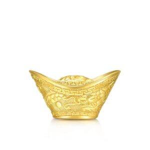 chow sang sang 999.9 24k solid gold price-by-weight 3.74g gold yuanbao gold ingot gold ornament for women and men 93957o