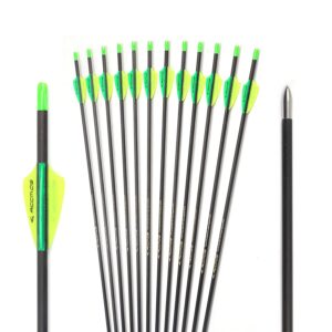 700-spine arrow 28-inch arrow target practice arrow hunting arrow carbon arrows compound bow recurve bow adult youth archery indoor outdoor shooting bullet field tip 12pc style2