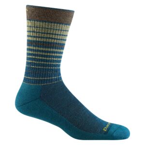 darn tough vermont frequency crew lightweight with cushion dark teal lg (us 10-12)