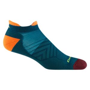 darn tough men's run no show tab ultra-lightweight with cushion sock (style 1039) - dark teal, large