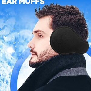 Venswell Winter Ear Muffs/Earmuffs for Men Women Fleece Ear Warmers for Cold Weather Running-Behind the Head Ear Cover Adjustable