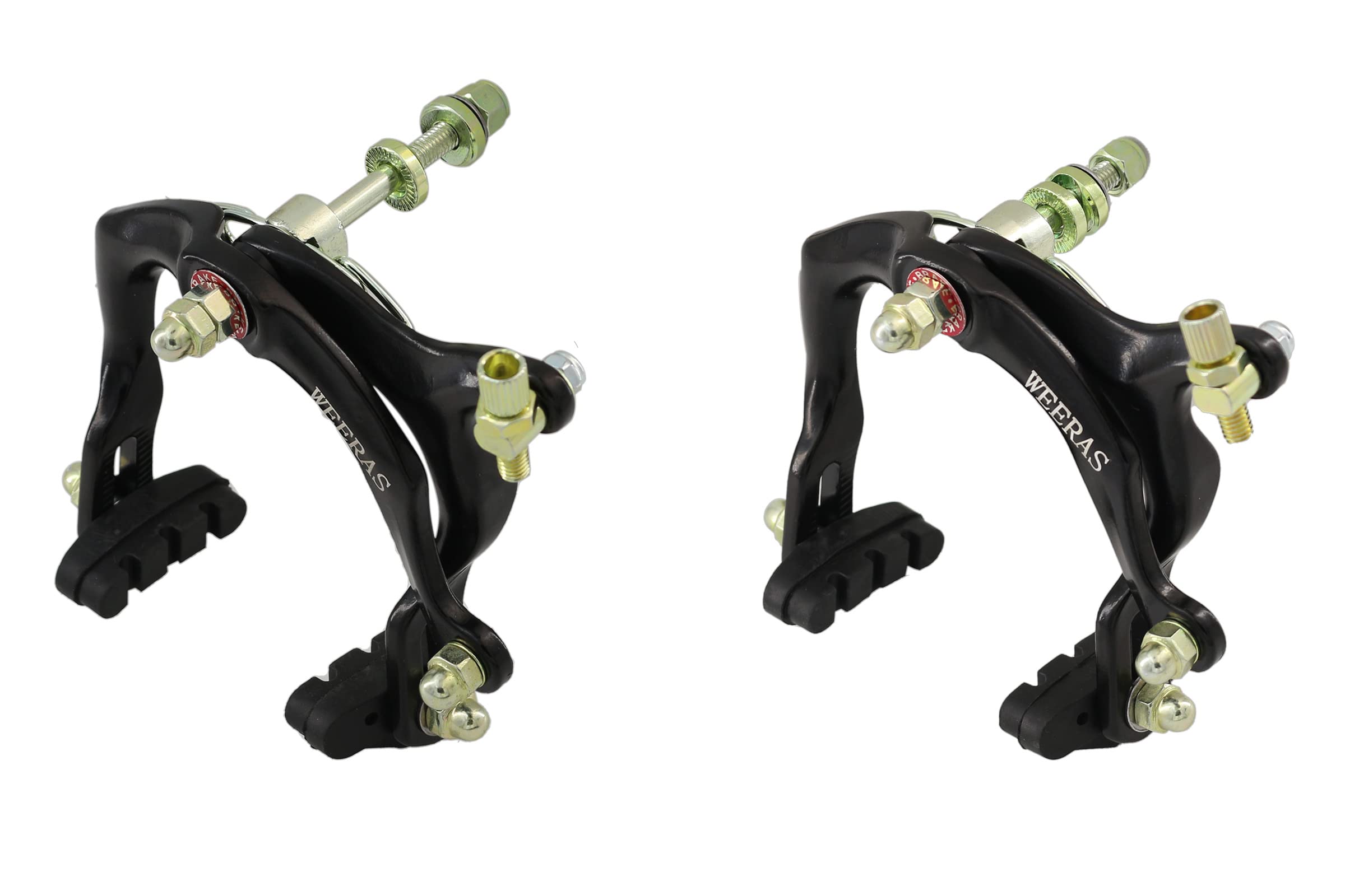 WEERAS 2-Piece Bicycle Brake Calipers Road Bike V Aluminum Bicycle Brake Replacement Set