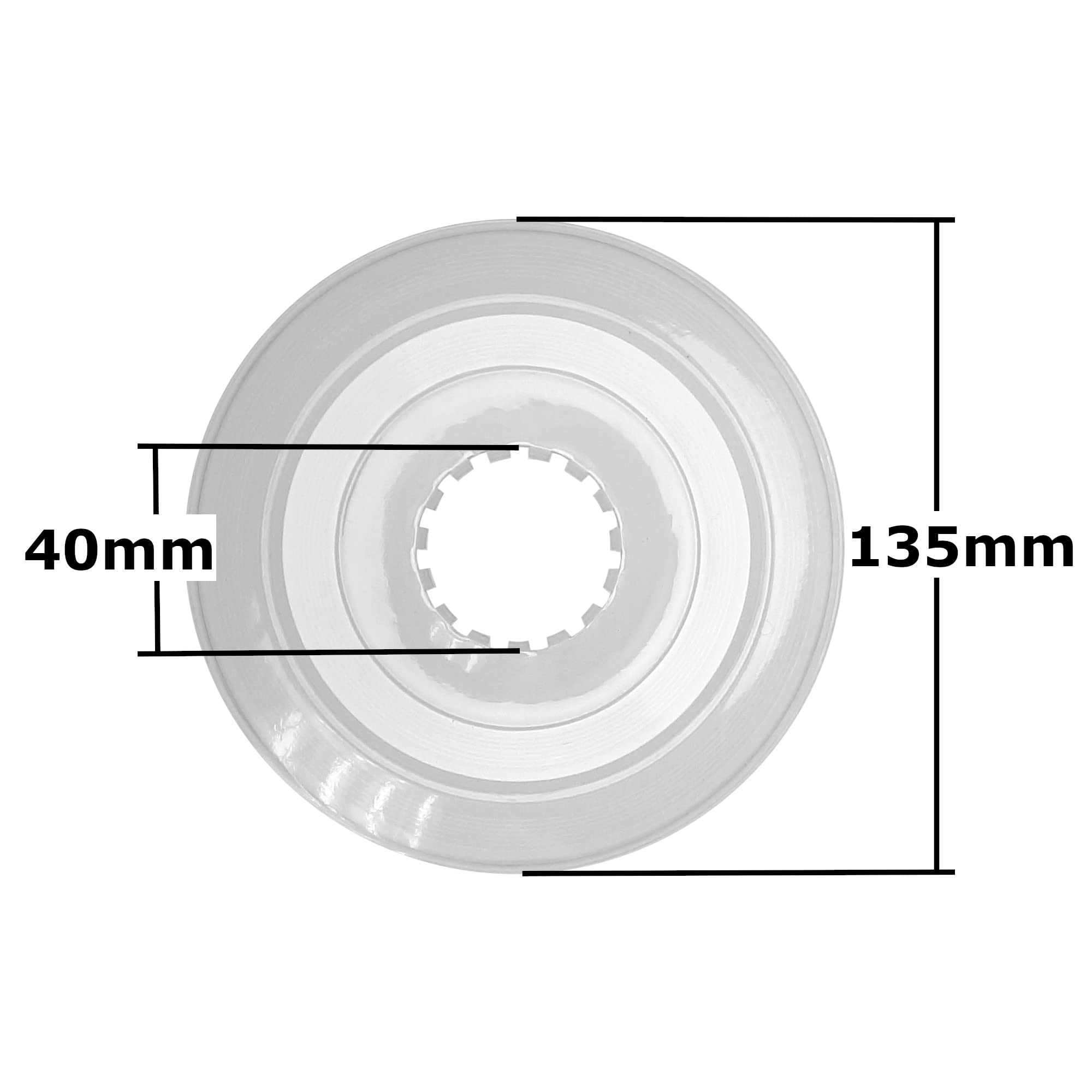 cyclingcolors 2 x Rear Wheel Flanges for Bike 40 mm 135 mm Projection Grease Chain Derailleur Cassette Cycle City Mountain Bike Road Transparent