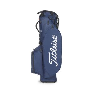 Titleist Mens Players 4 Navy Golf Stand Bag, Nylon, Double Strap, 4-Way Divider, 7 Pockets, 3.7 pounds, High-Grade Aluminum Legs