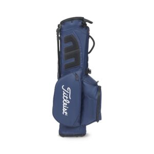 Titleist Mens Players 4 Navy Golf Stand Bag, Nylon, Double Strap, 4-Way Divider, 7 Pockets, 3.7 pounds, High-Grade Aluminum Legs