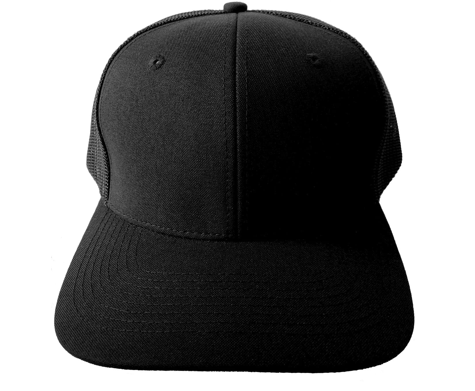 CYGTE XL, XXL Mens Oversize Extra Large Snapback Trucker Hat Mesh Adjustable Baseball Cap Blank Plain Cool Work Ball Caps for Big Heads -Black