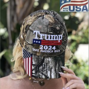 MADE in USA Trump Hat 2024 Take America Back Camo Hat Adjustable Cap Hat Presidential Election Campaign