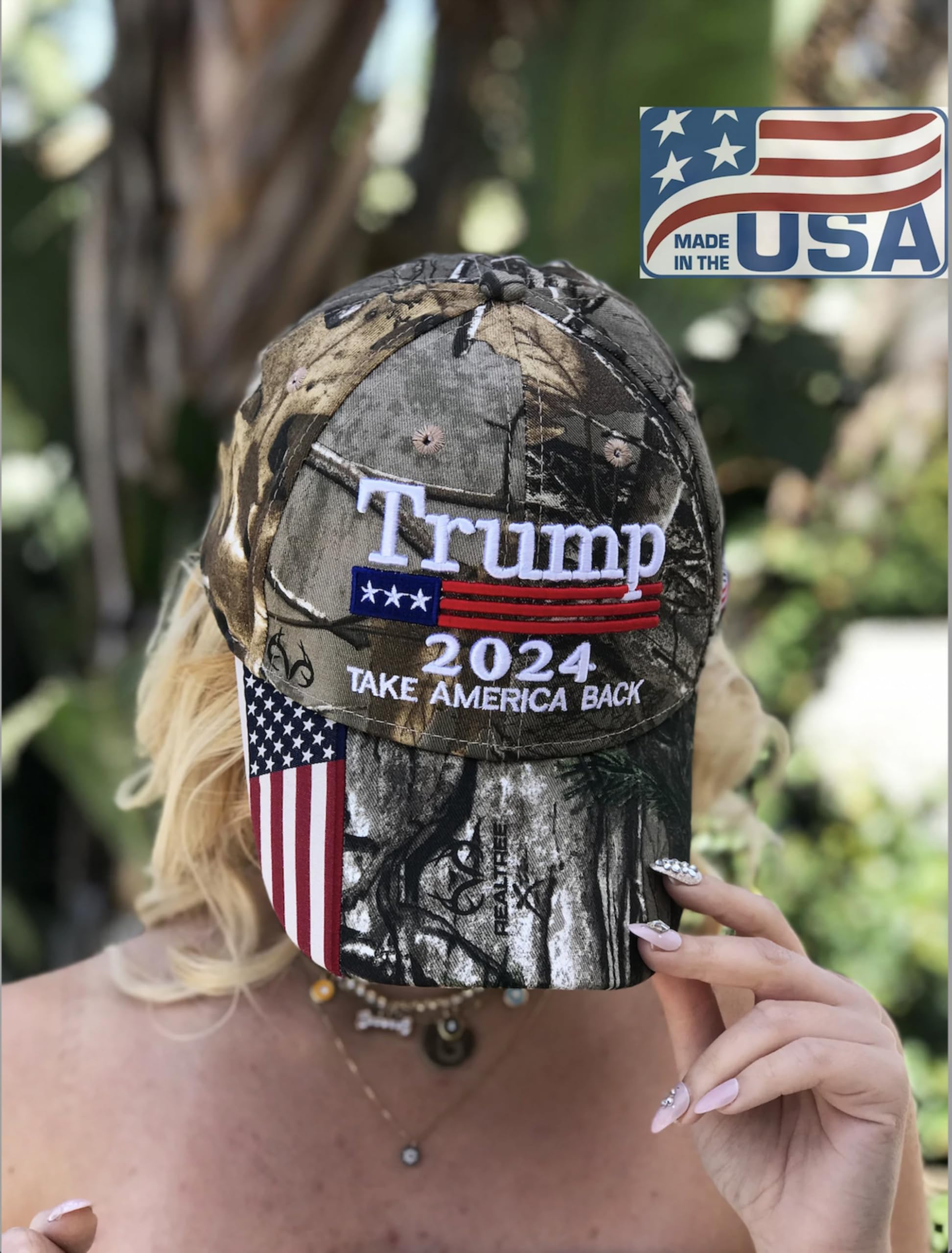 MADE in USA Trump Hat 2024 Take America Back Camo Hat Adjustable Cap Hat Presidential Election Campaign